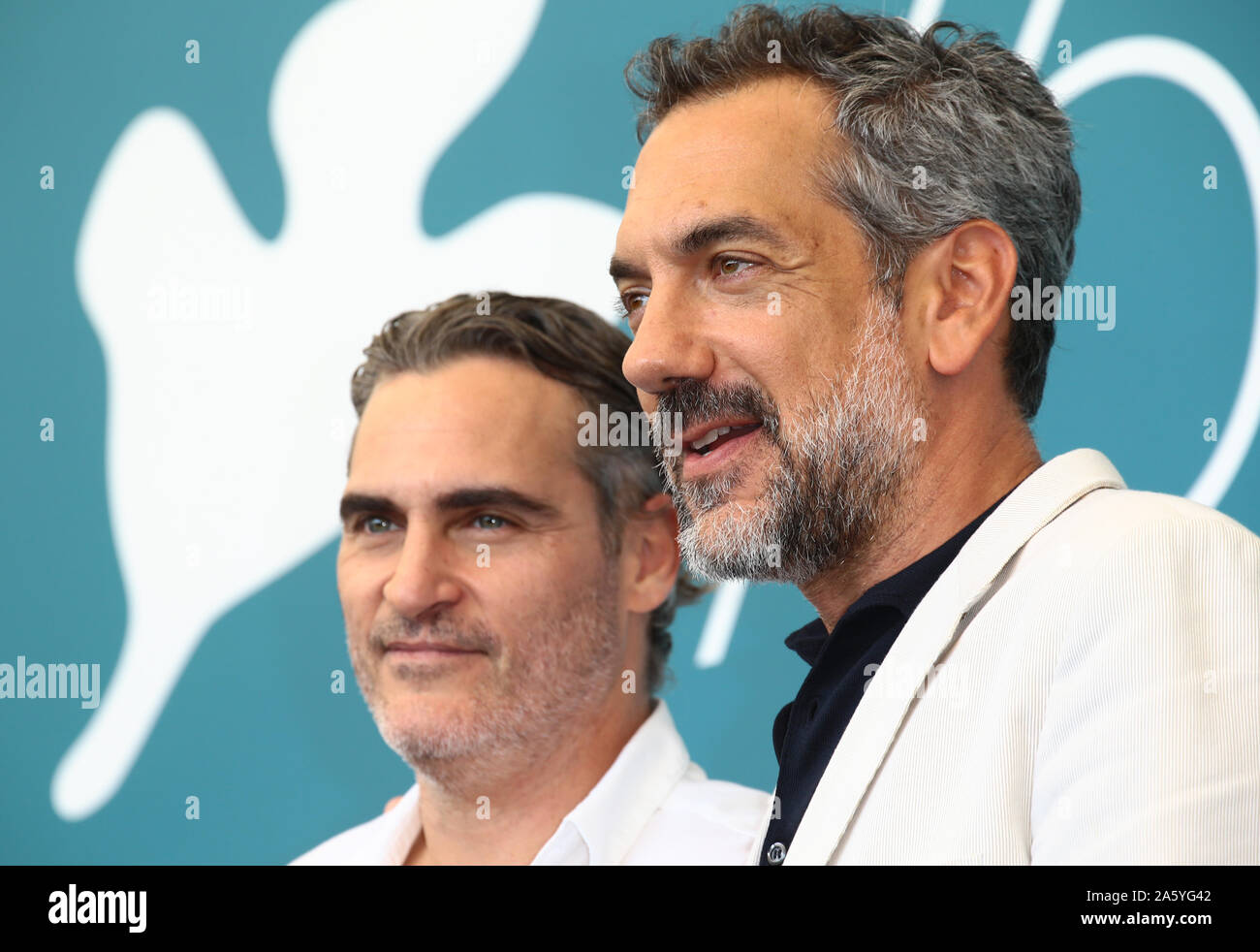 VENICE, ITALY - AUGUST 31, 2019: Joaquin Phoenix and Todd Phillips ...