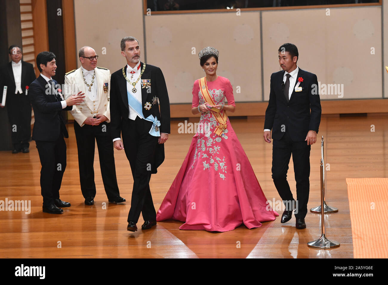 Tokyo, Japan. 22nd Oct, 2019. Royals at the enthronement banquet of ...