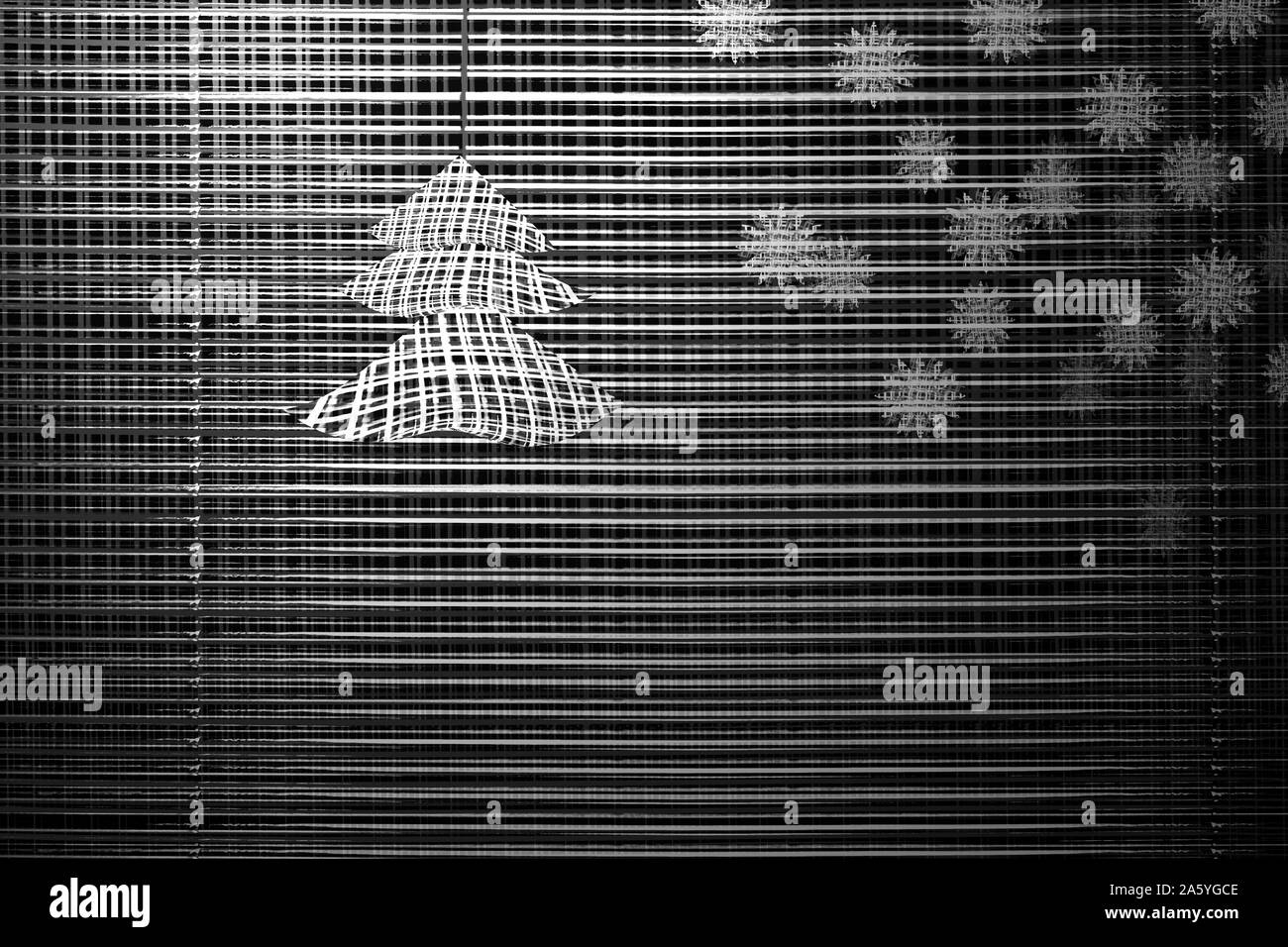 Christmas decoration card snowflake Black and White Stock Photos ...