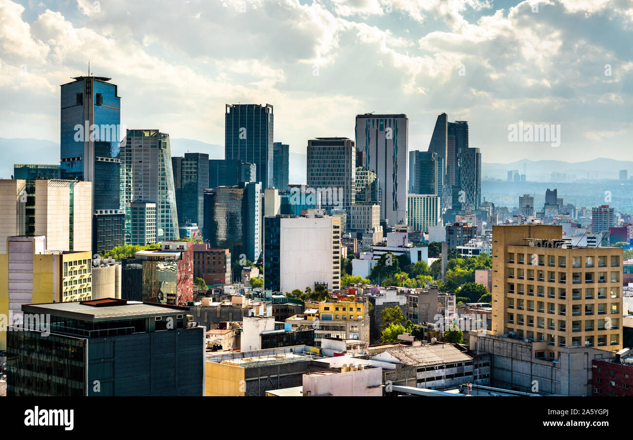 Skyline of the business district of Mexico City Stock Photo - Alamy