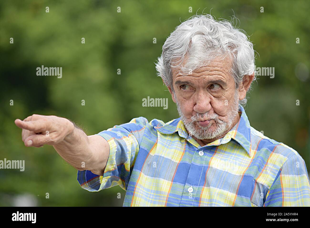 Diverse Male Pointing Stock Photo - Alamy