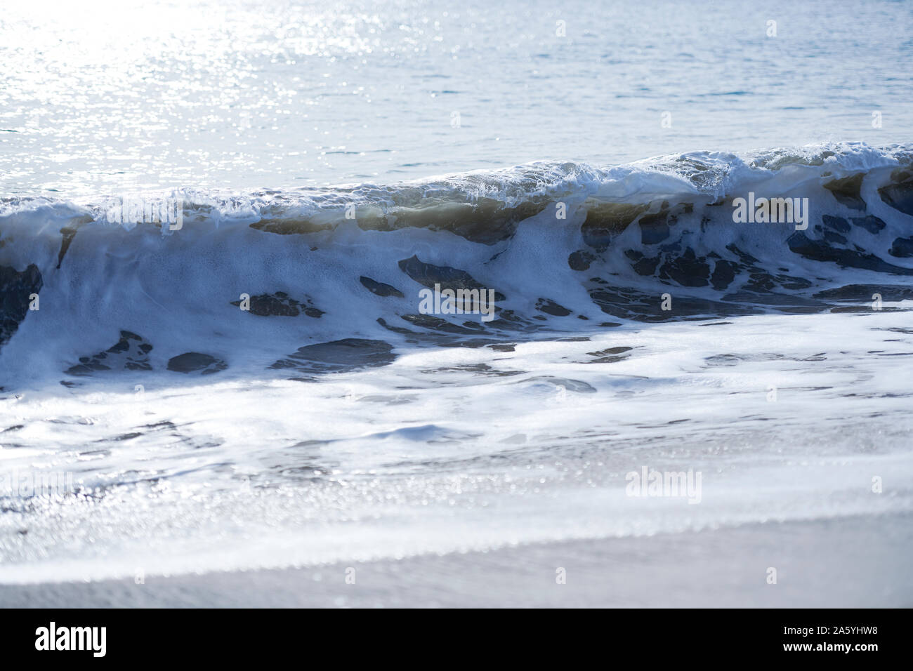 Wild waves splashing Stock Photo - Alamy