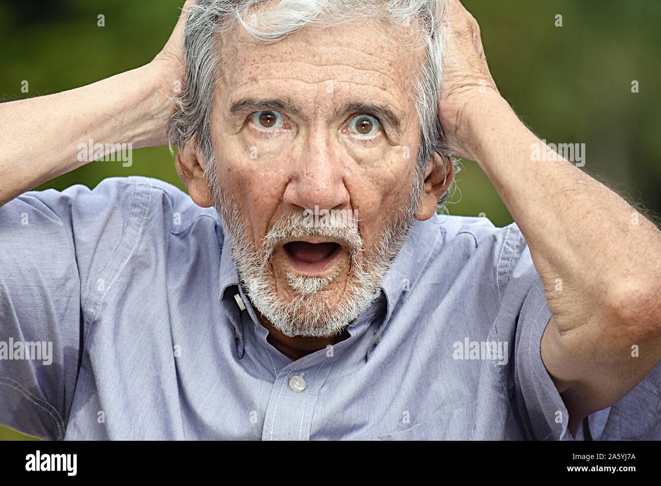 An Anxious Adult Male Stock Photo - Alamy