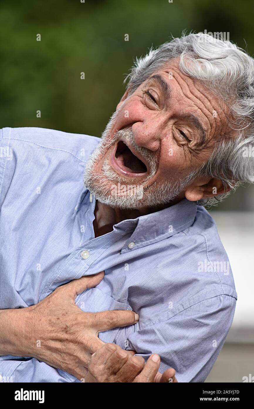 An Adult Male Laughing Stock Photo - Alamy