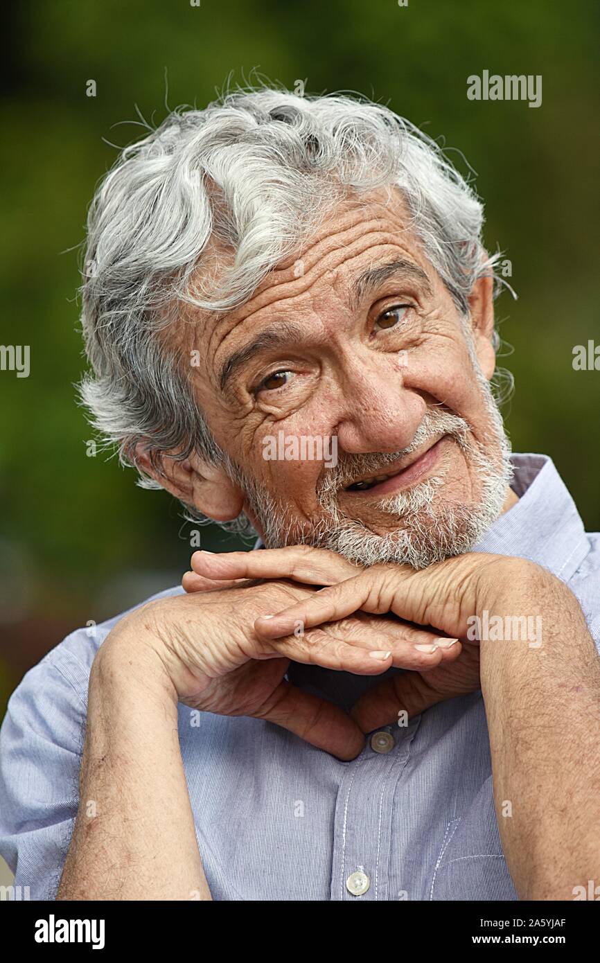 Portrait Of A Bearded Old Man Stock Photo - Alamy