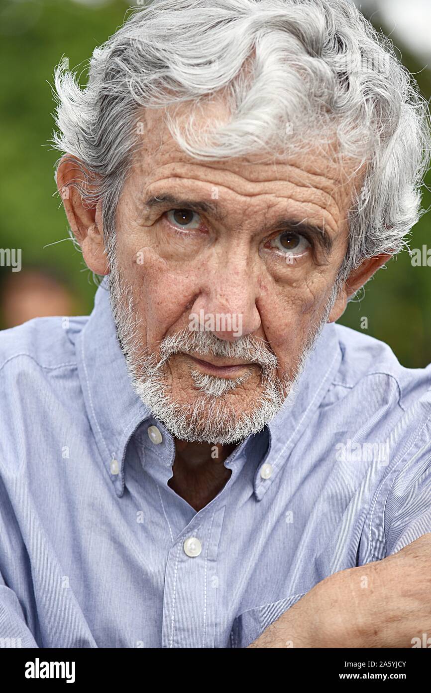 An Unemotional Retired Male Stock Photo - Alamy