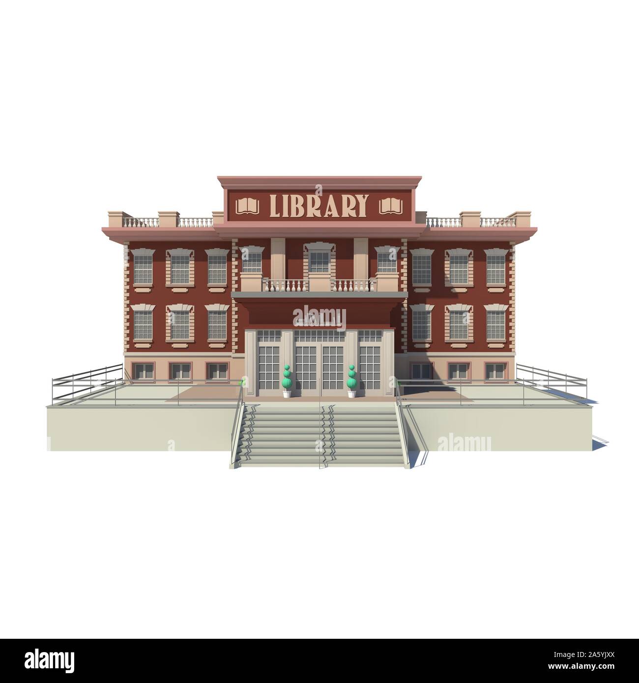 A 3d render of a commercial building Stock Photo - Alamy