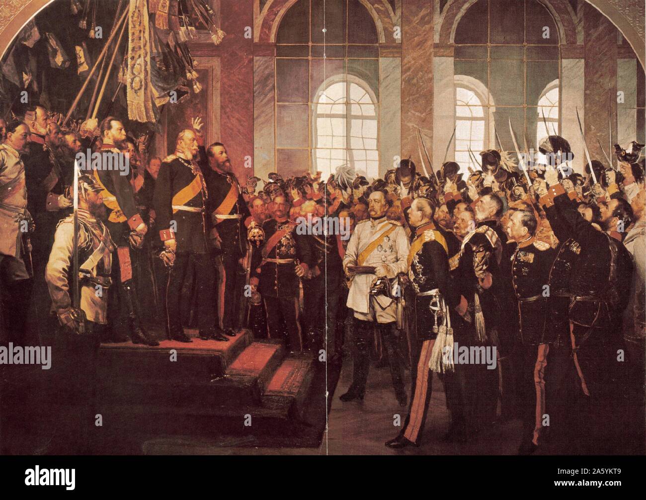 Wilhelm I King of Prussia being proclaimed first Emperor of Germany ...