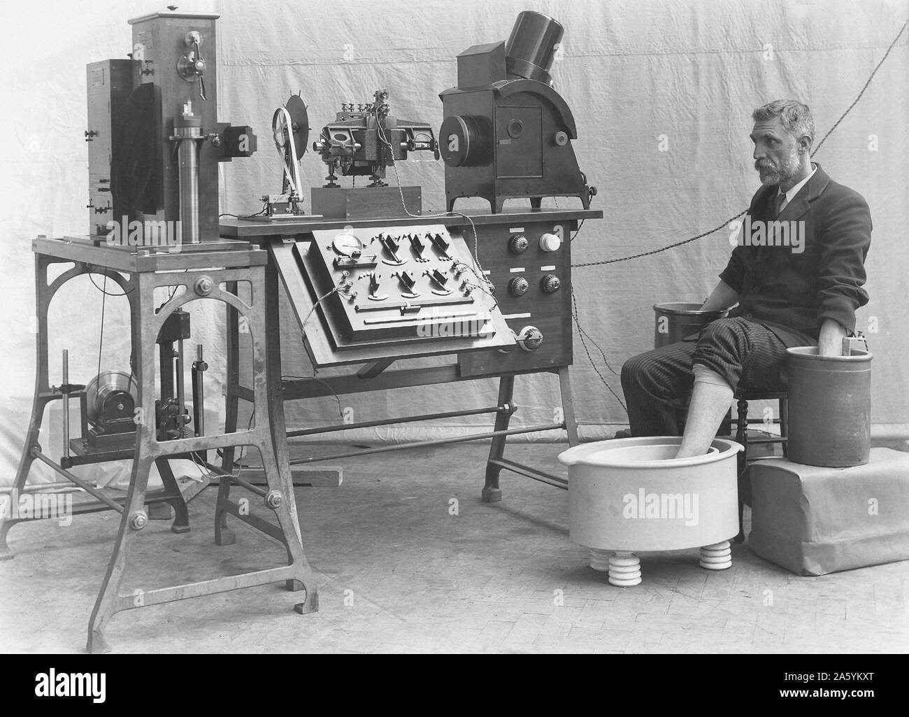 Cambridge electrocardiograph of 1911. Made by the Cambridge Instrument ...