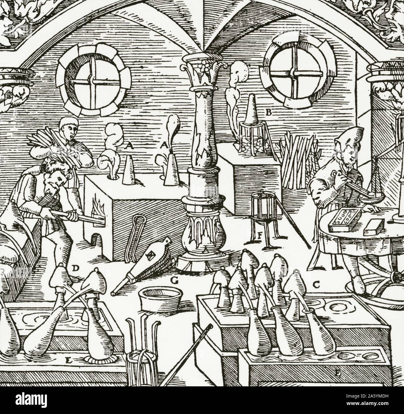 'Assay laboratory: in this picture gold and silver are being assayed ...