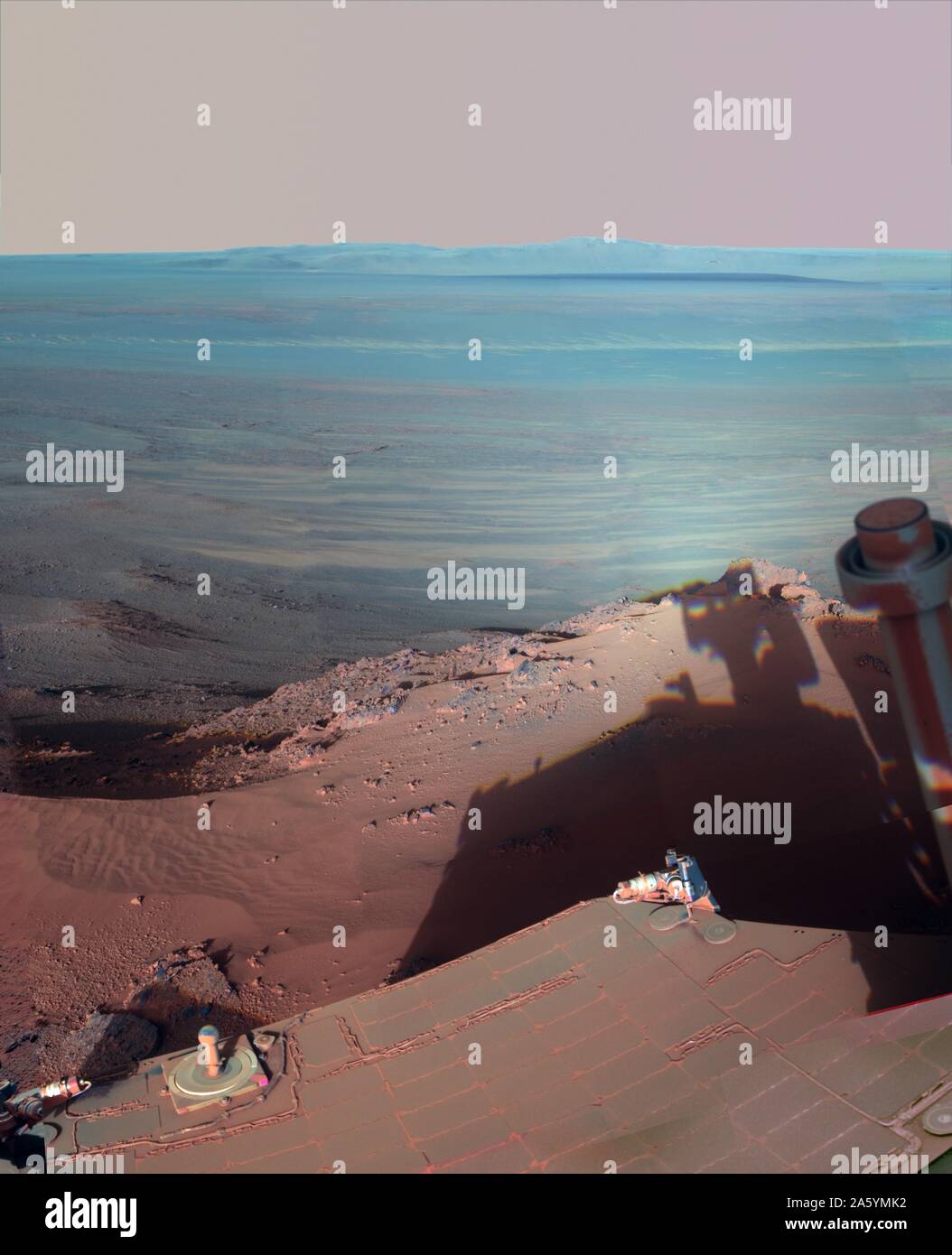 NASA's Mars Rover Opportunity catches its own late-afternoon shadow in ...