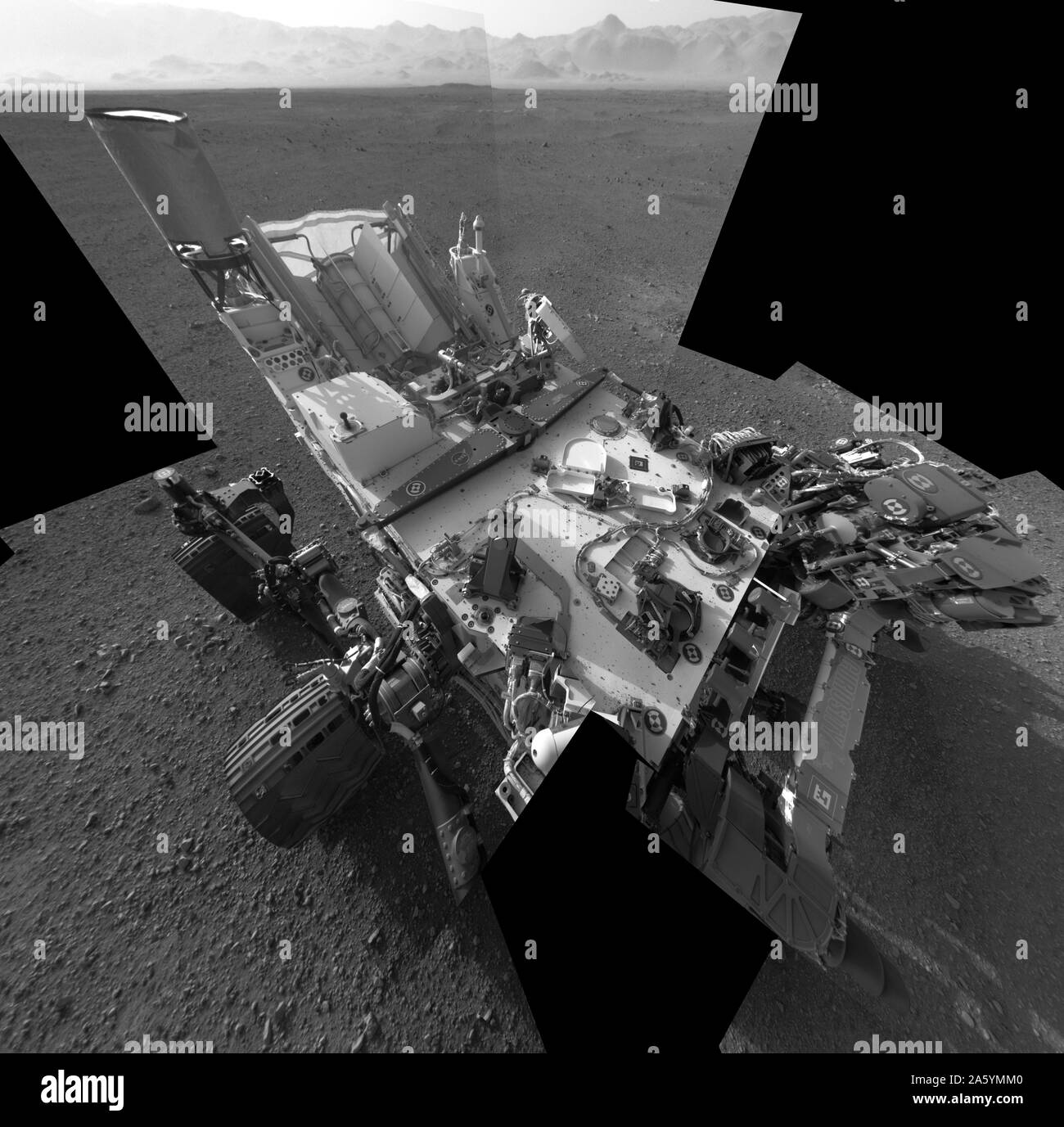 This full-resolution self-portrait shows the deck of NASA's Curiosity ...