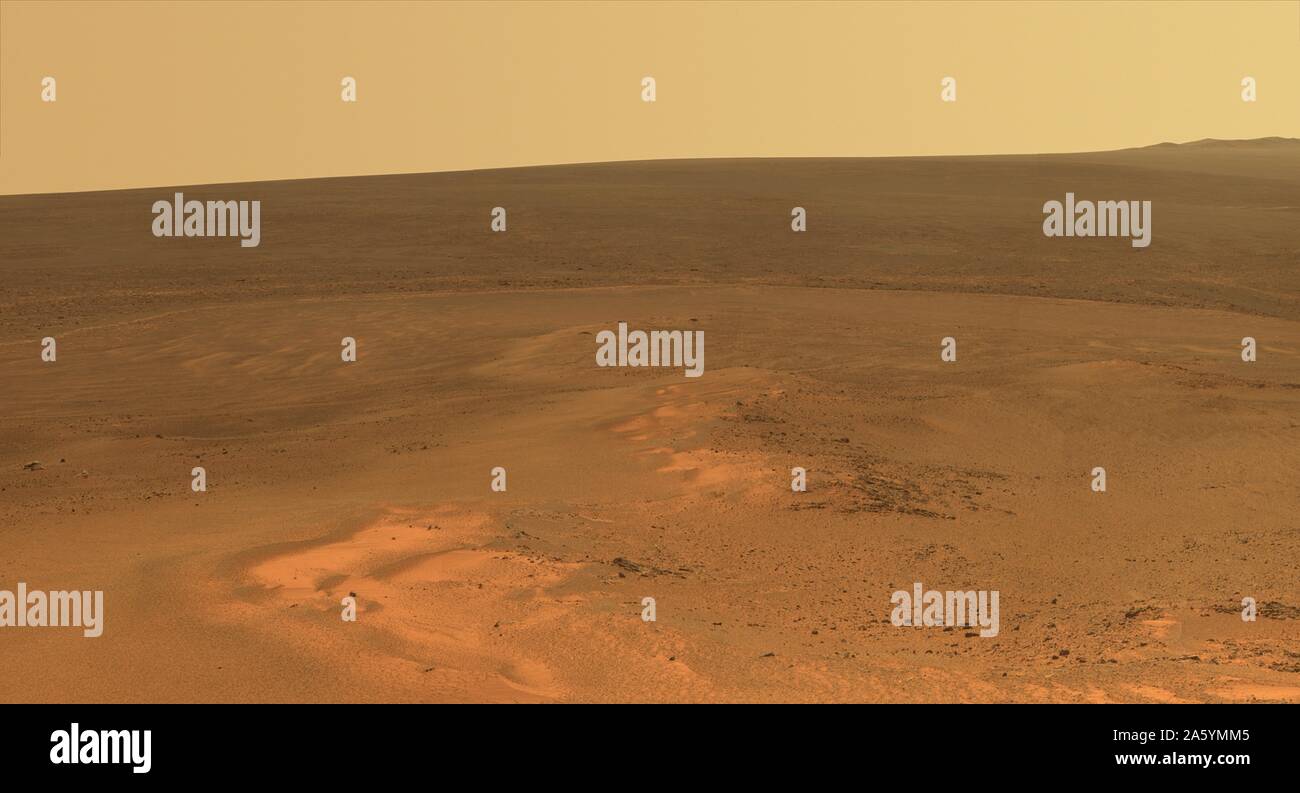 This mosaic of images shows the windswept vista northward (left) to ...