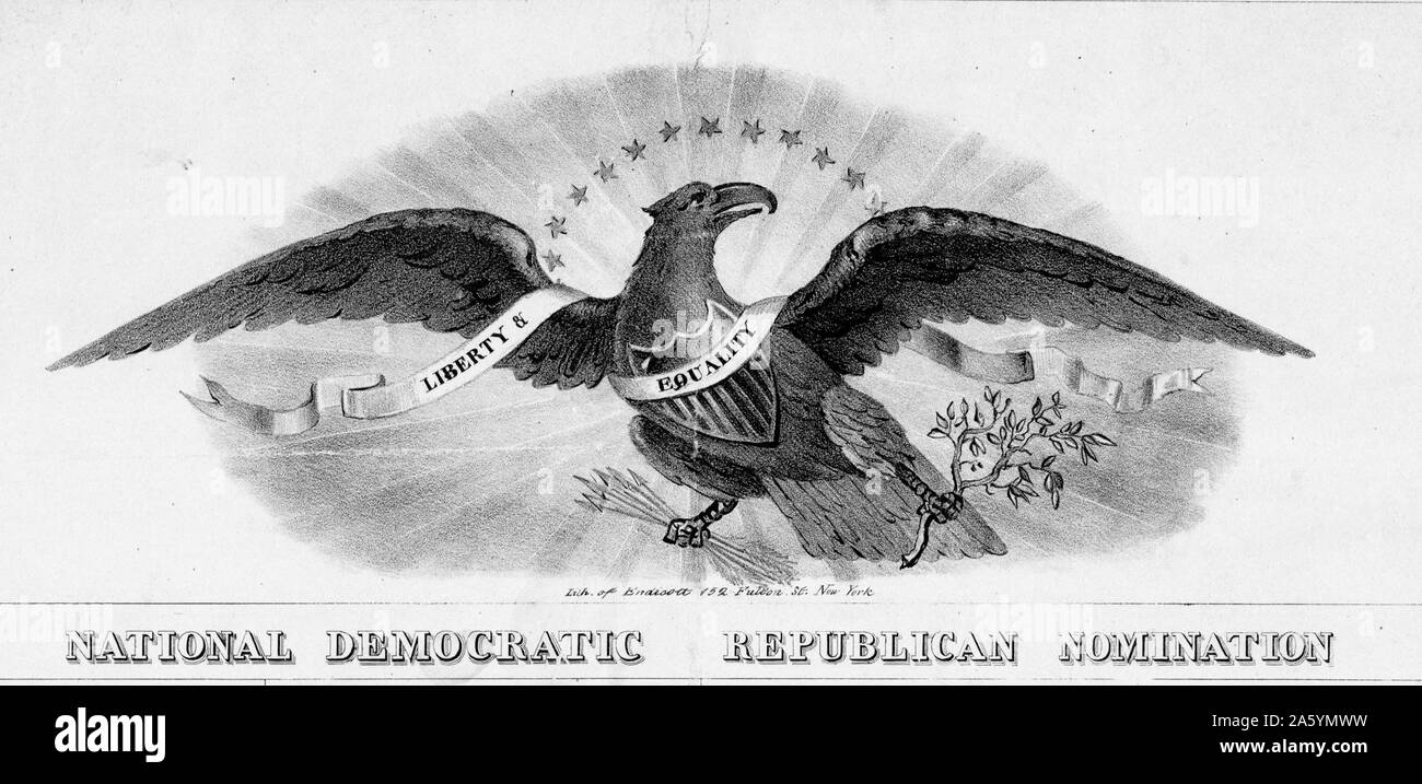 Illustration of an Eagle from a political Poster from 1840 for the ...