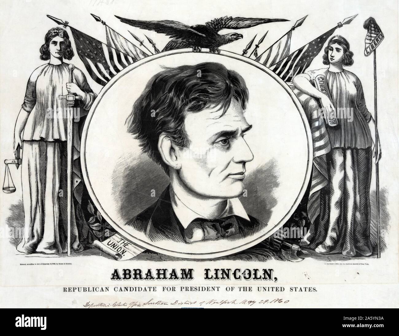 President politics illustration america portrait abraham lincoln ...