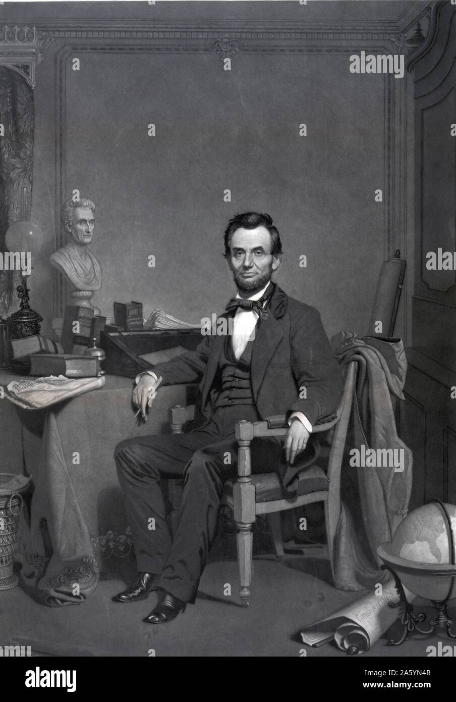 Abraham lincoln portrait and chair hi-res stock photography and images ...