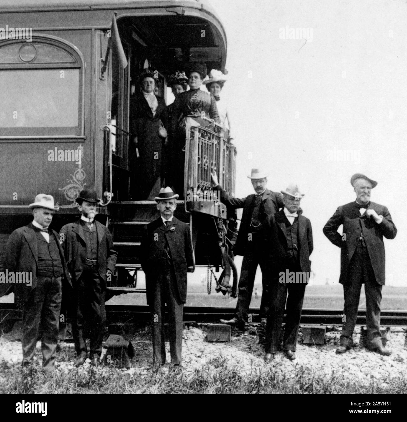 The Presidential Party and Train 1901. President William McKinley with ...