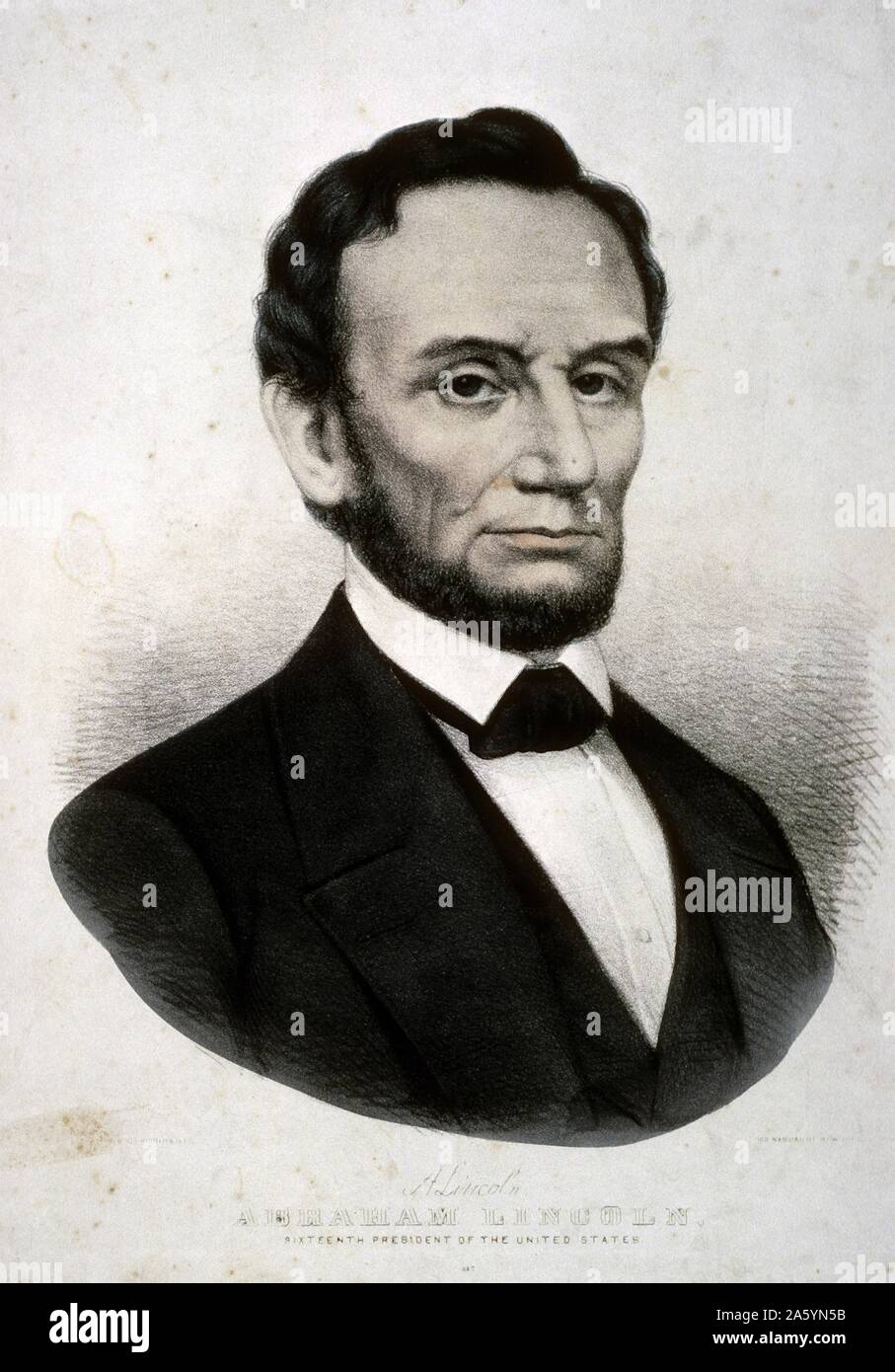 President Abraham Lincoln 1863. 16th President of the United States of ...