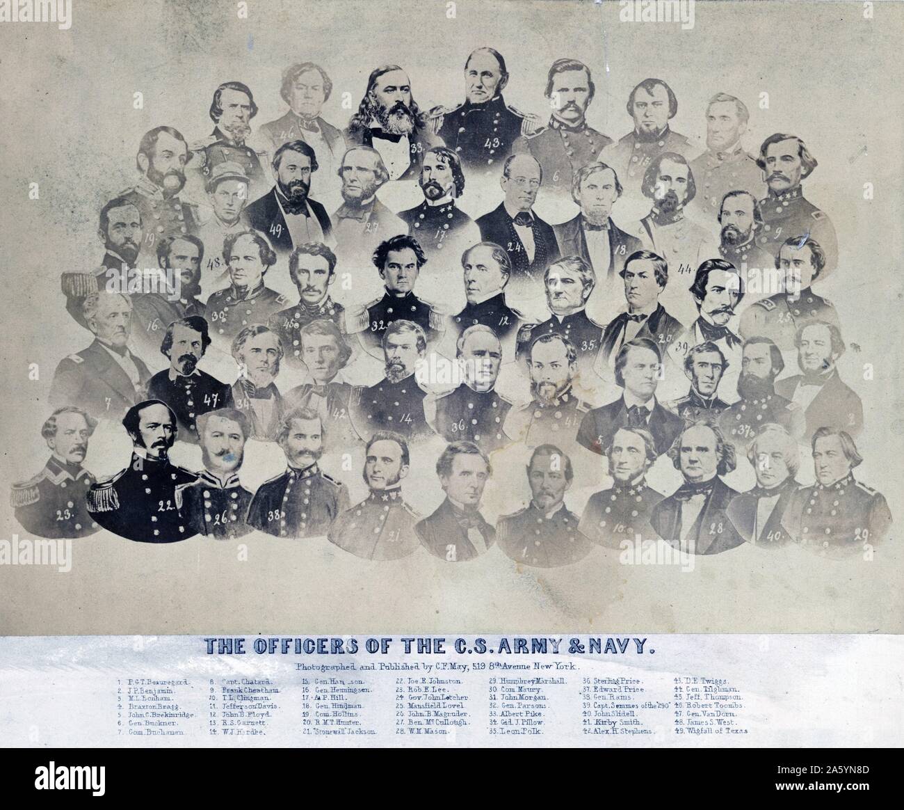 The officers of the C.S. Army & Navy 1861 Stock Photo - Alamy