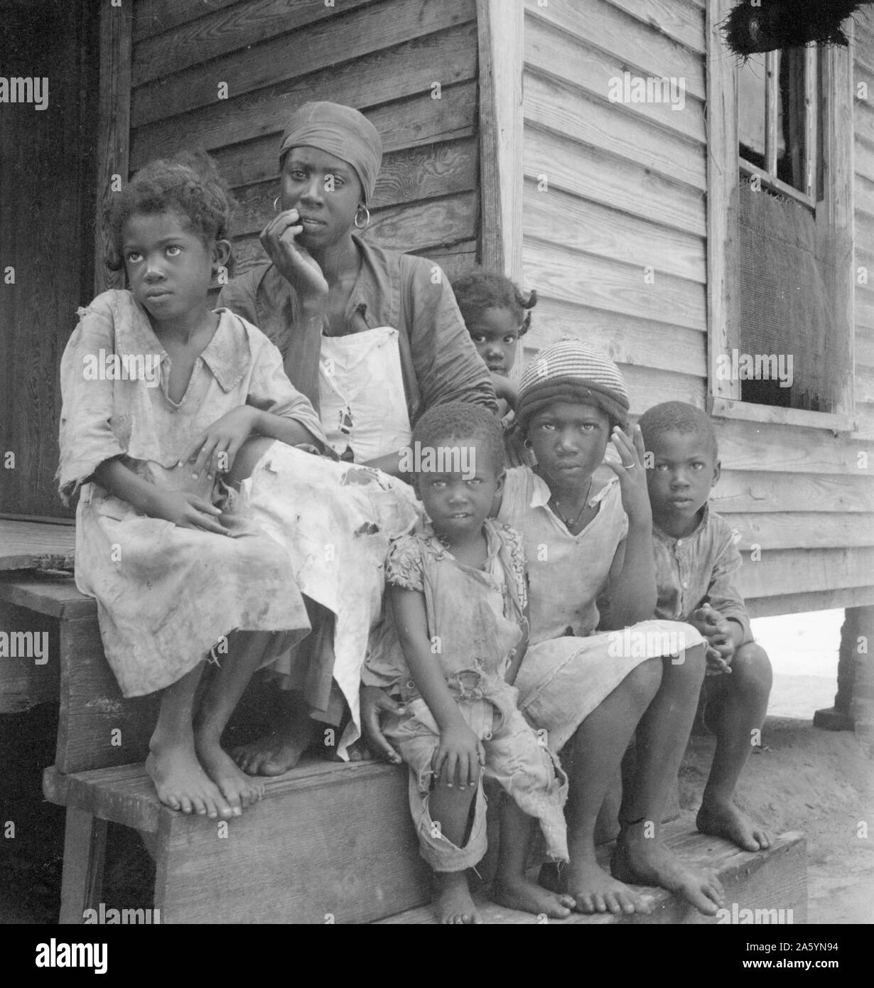 Turpentine worker's family near Cordele, Alabama. Father's wages one ...