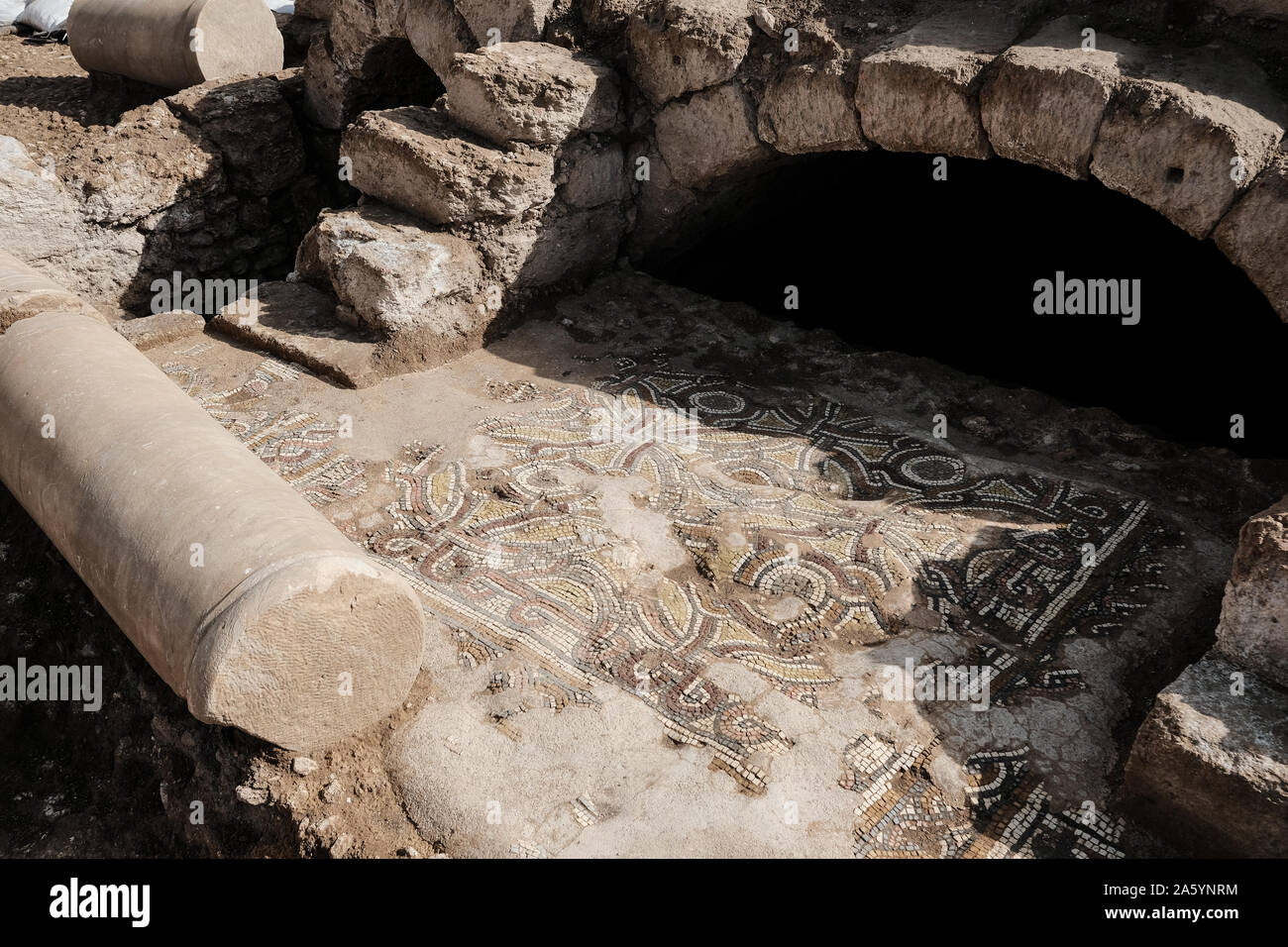 Bet Shemesh, Israel. 23rd October, 2019. A 1500 year old church ...