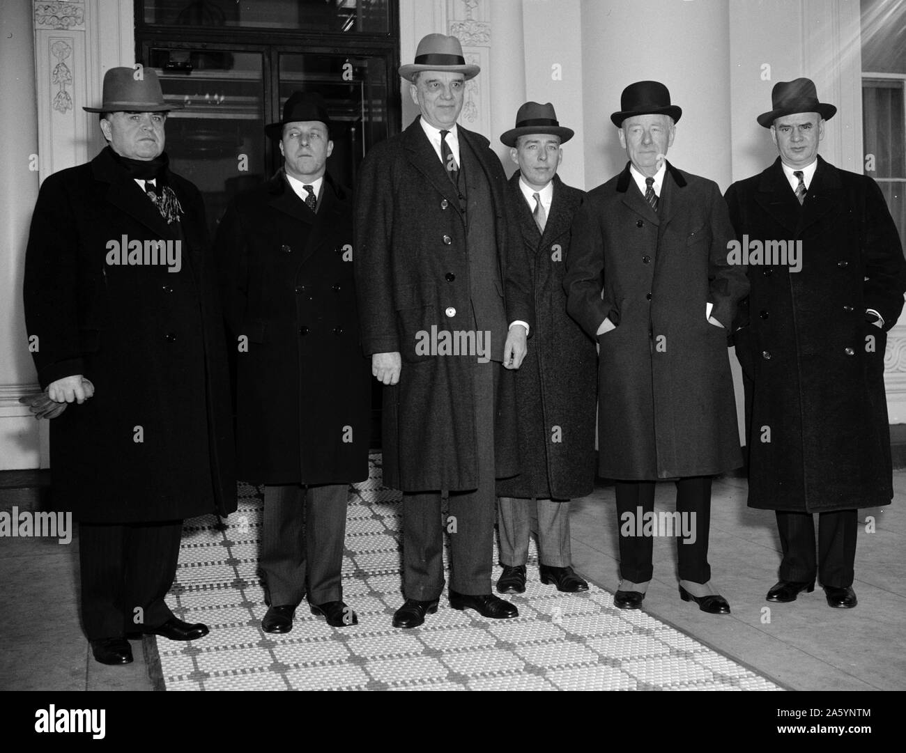 Capital and Labour leaders at White House. Washington, D.C., 1940 Stock ...