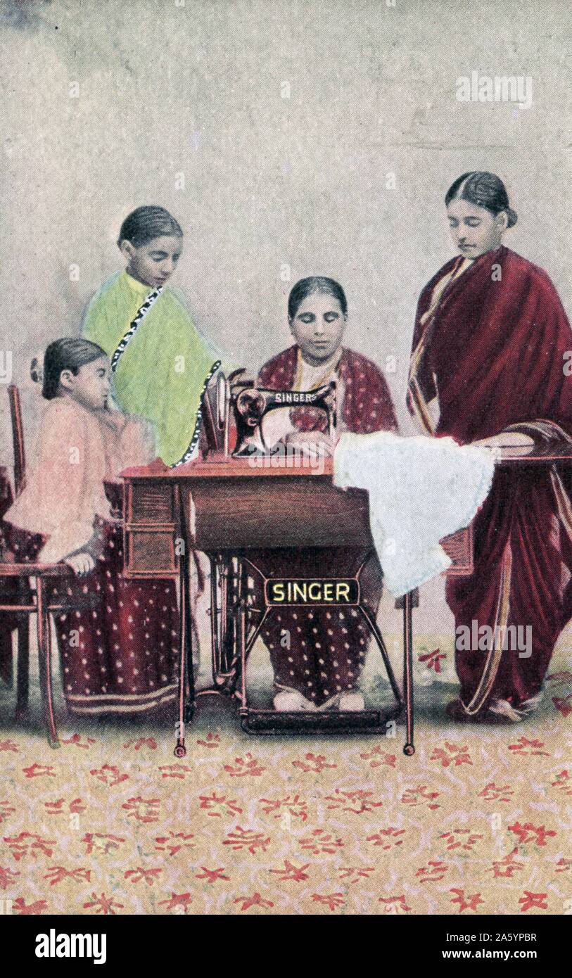 Indian woman using sewing machine hi-res stock photography and images ...