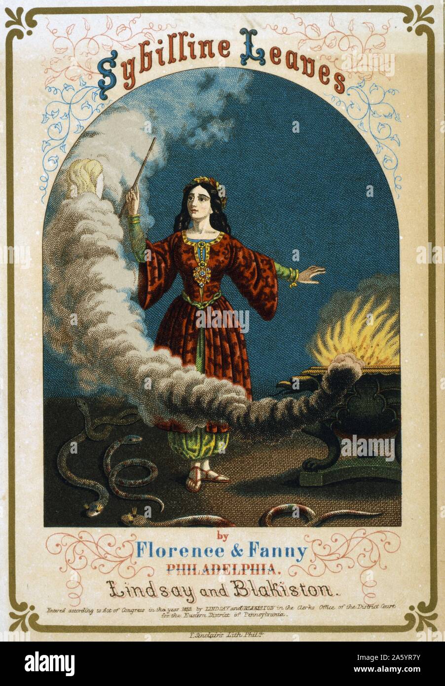Patent medicine label for Sybilline leaves by Florence & Fanny. The ...