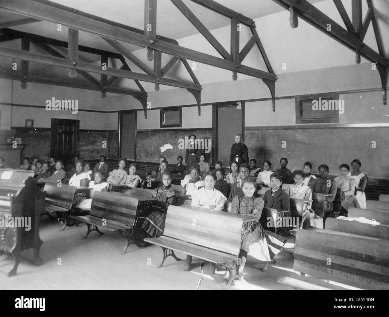 teacher with Students at the Fisk University (co-educational), African ...