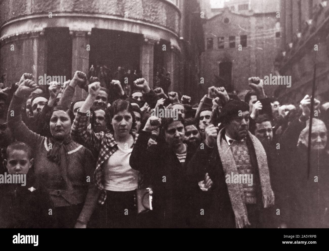 Working class women in a protest in Spain demand greater civil and ...