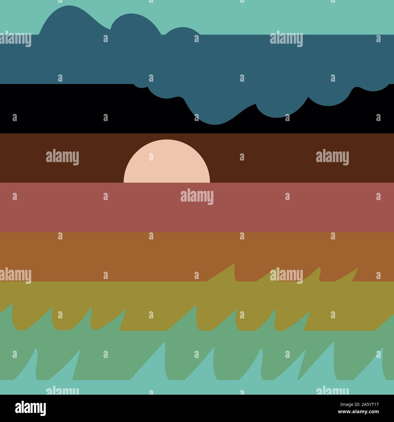 Muted sunset Stock Vector Images - Alamy