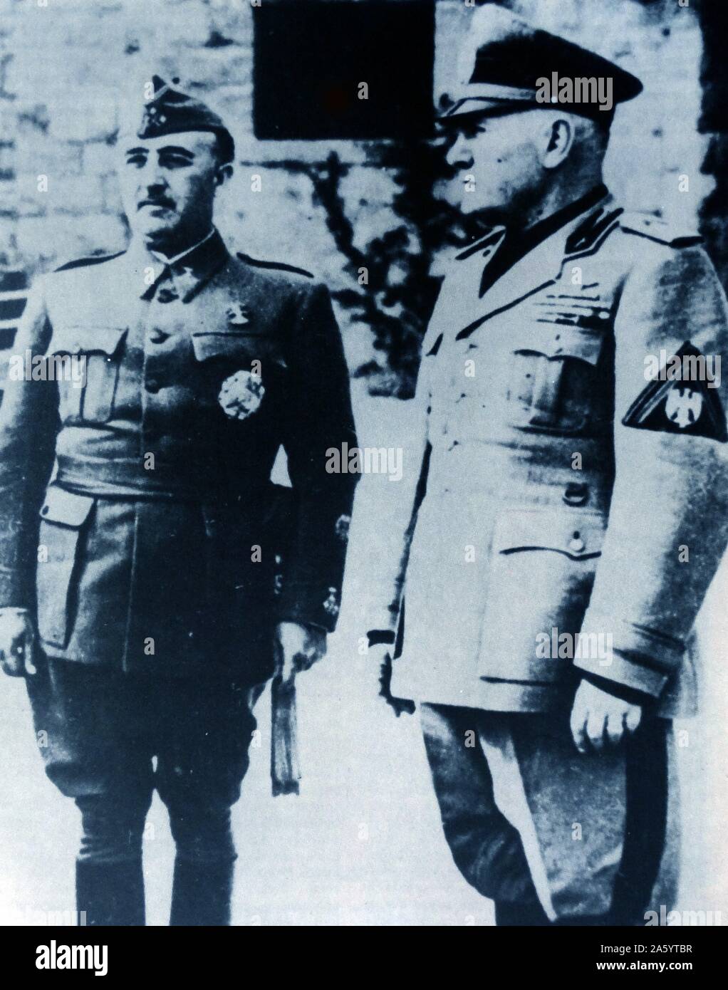 Benito Mussolini meets Spanish dictator, Francisco Franco, in ...