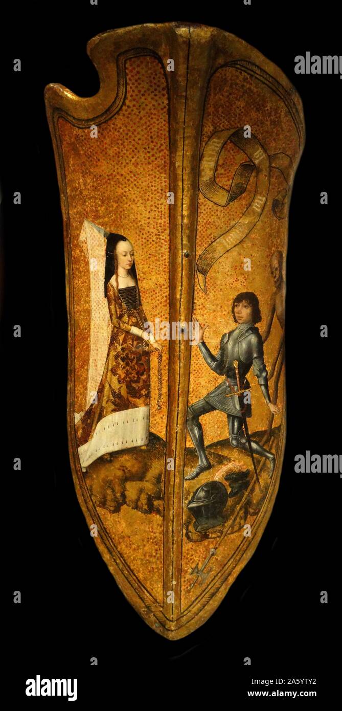 French medieval shield (may have been a gift or a prize in a tournament ...