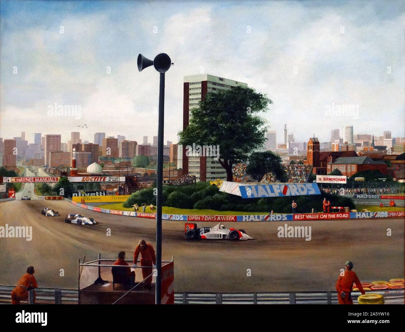 The Halfords Birmingham Superprix by Peter Beswick, British artist ...