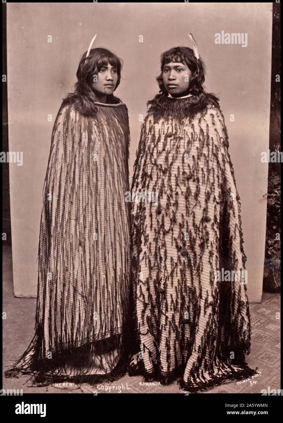 Hereni & Rowanga (Maori girls), photographed by Elizabeth Pulman (1836 ...