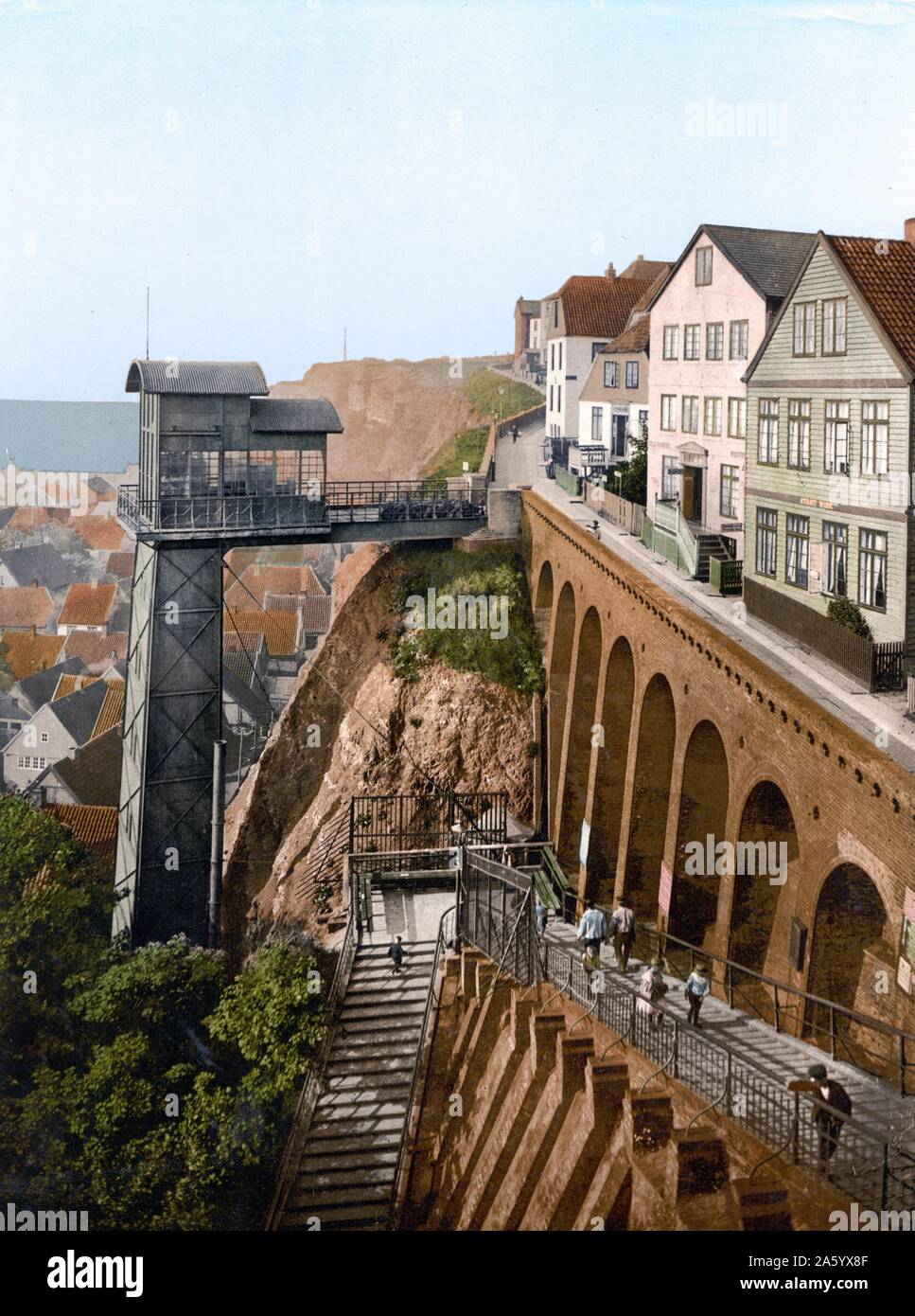The Lift, Helgoland, Germany 1895 Stock Photo - Alamy
