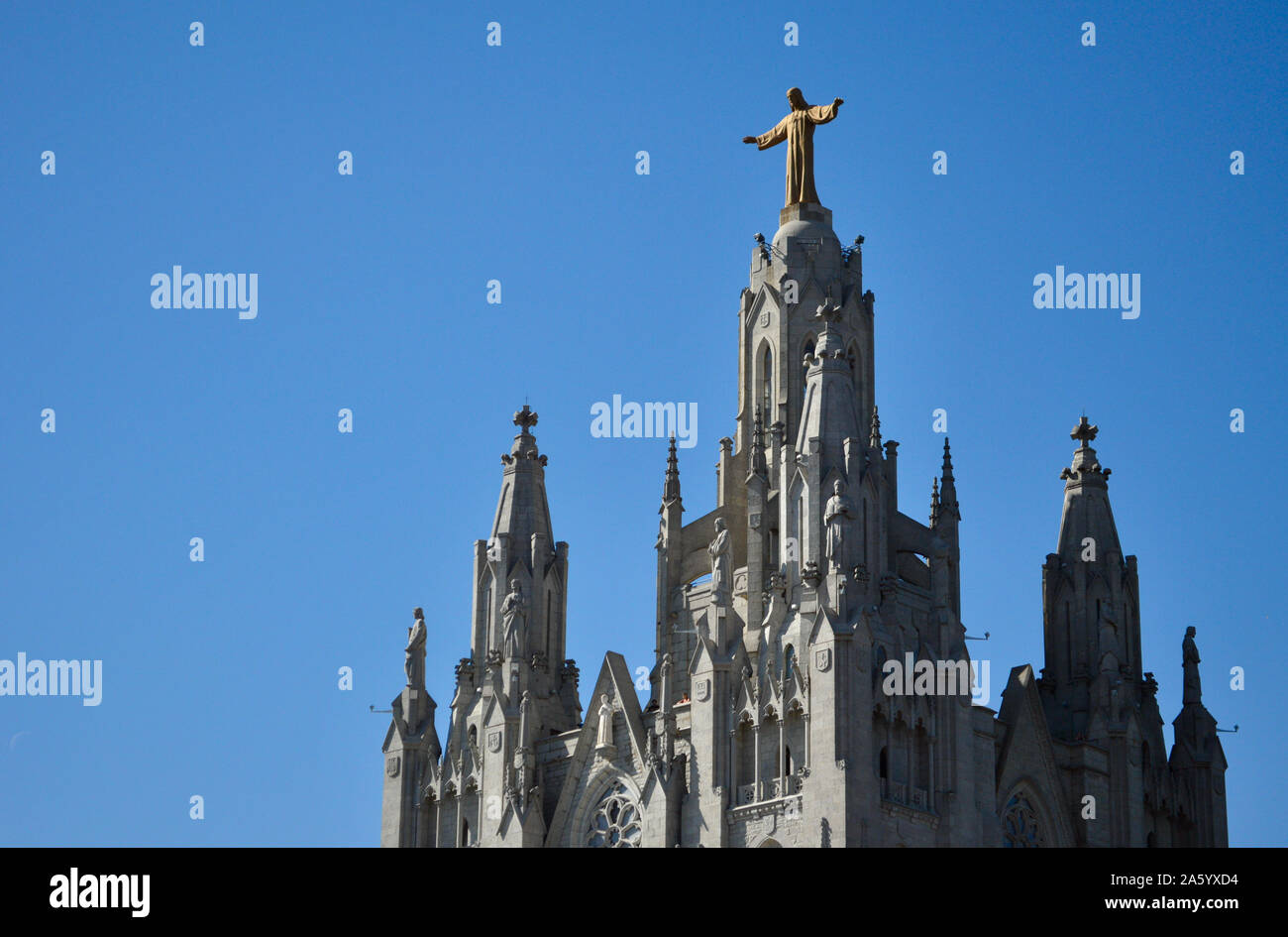 The Sagrat Cor Church at Tibidabo in Barcelona, Spain Stock Photo - Alamy