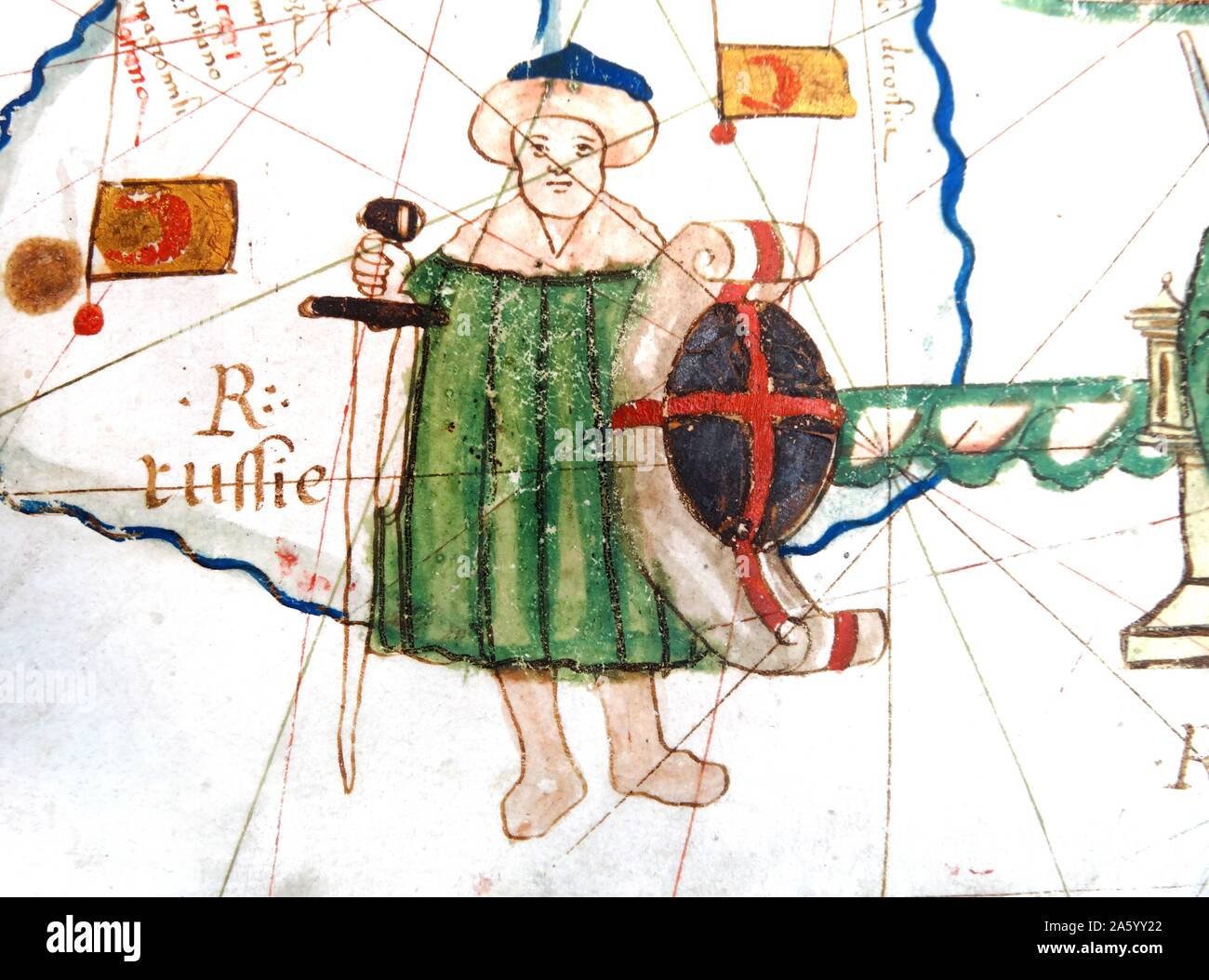 Renaissance map europe jacopo russo detail cartography geography turkey ...