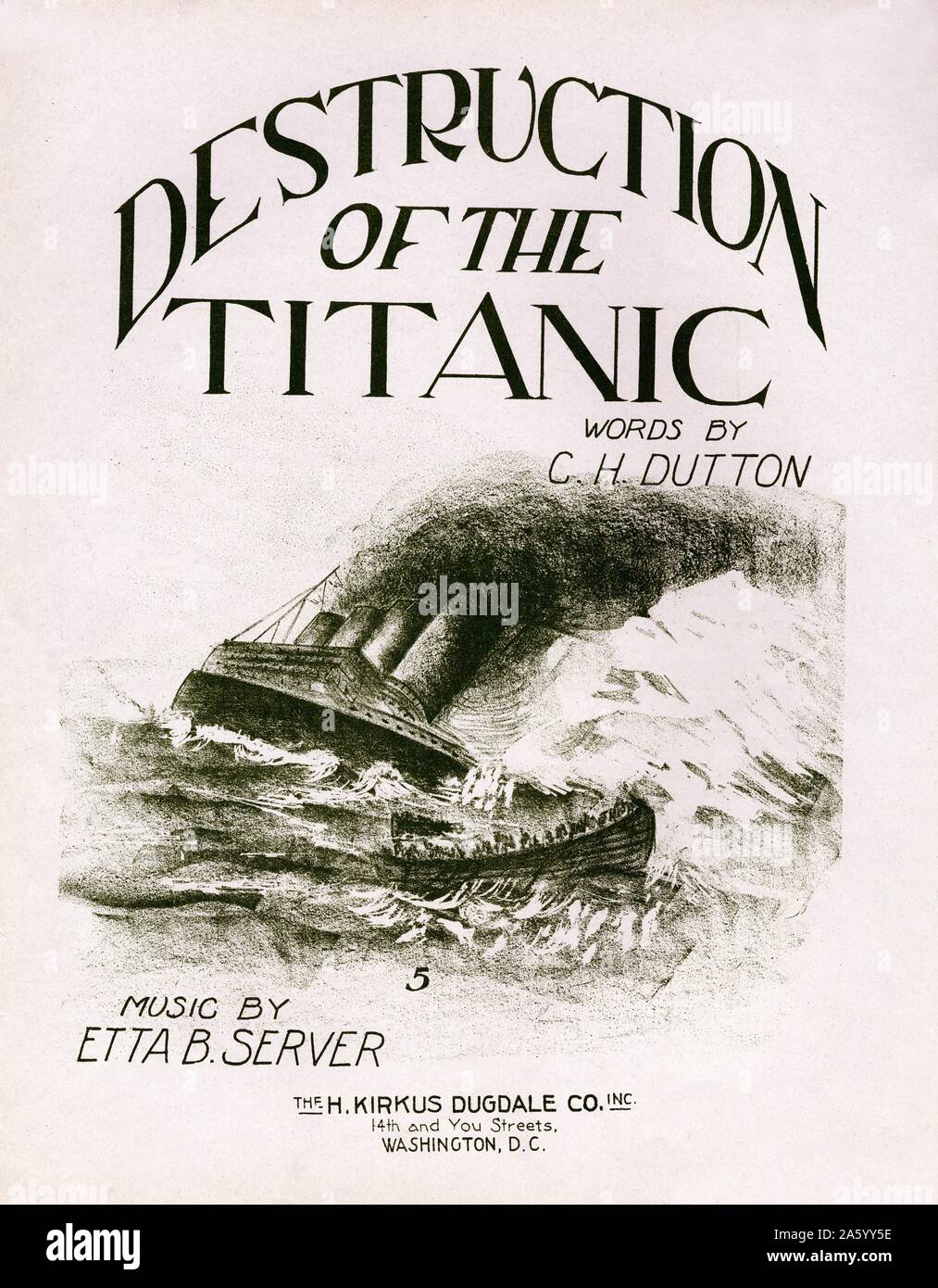 Poster for the musical 'Destruction of the Titanic' words by C. H ...