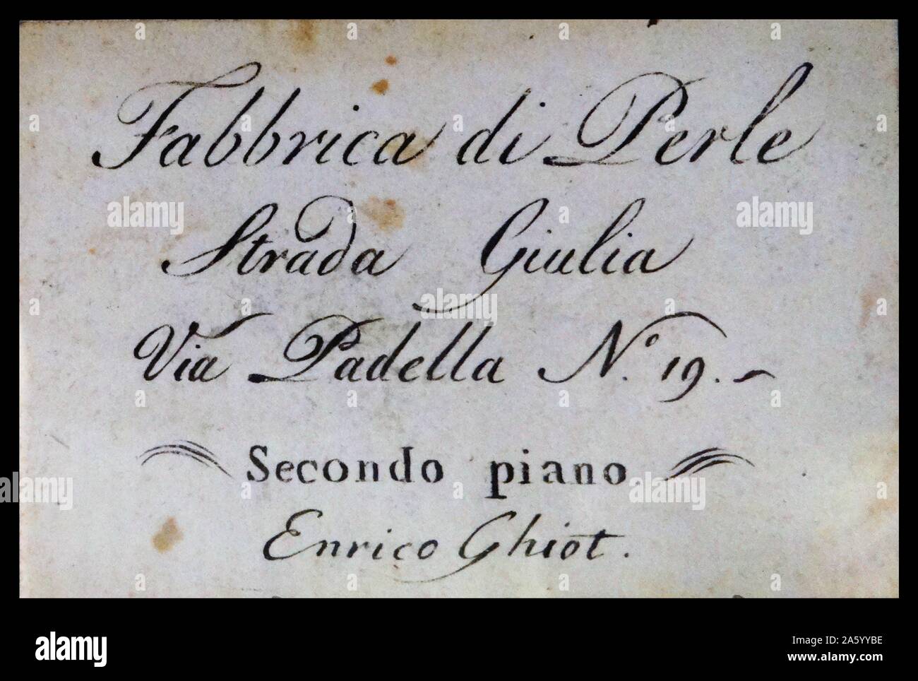 Calling card italy hi-res stock photography and images - Alamy