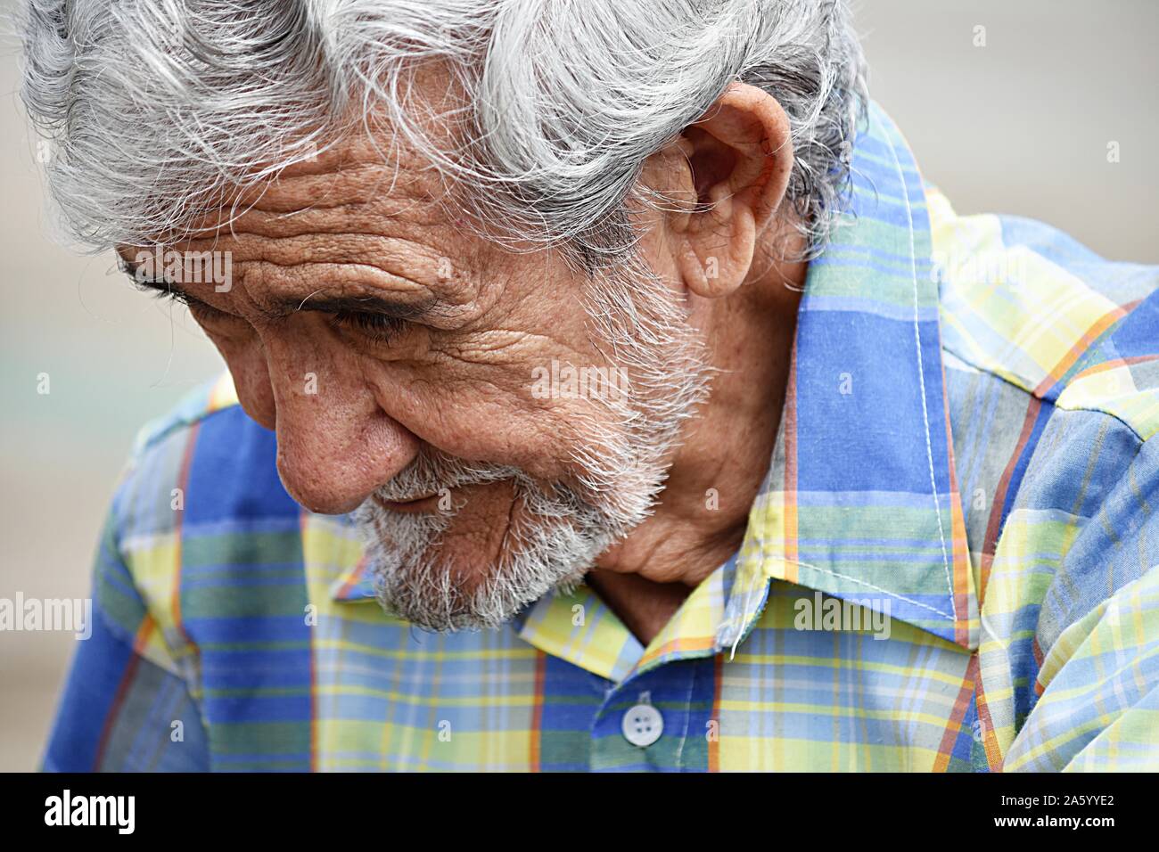 Sad senior adult hispanic hi-res stock photography and images - Alamy