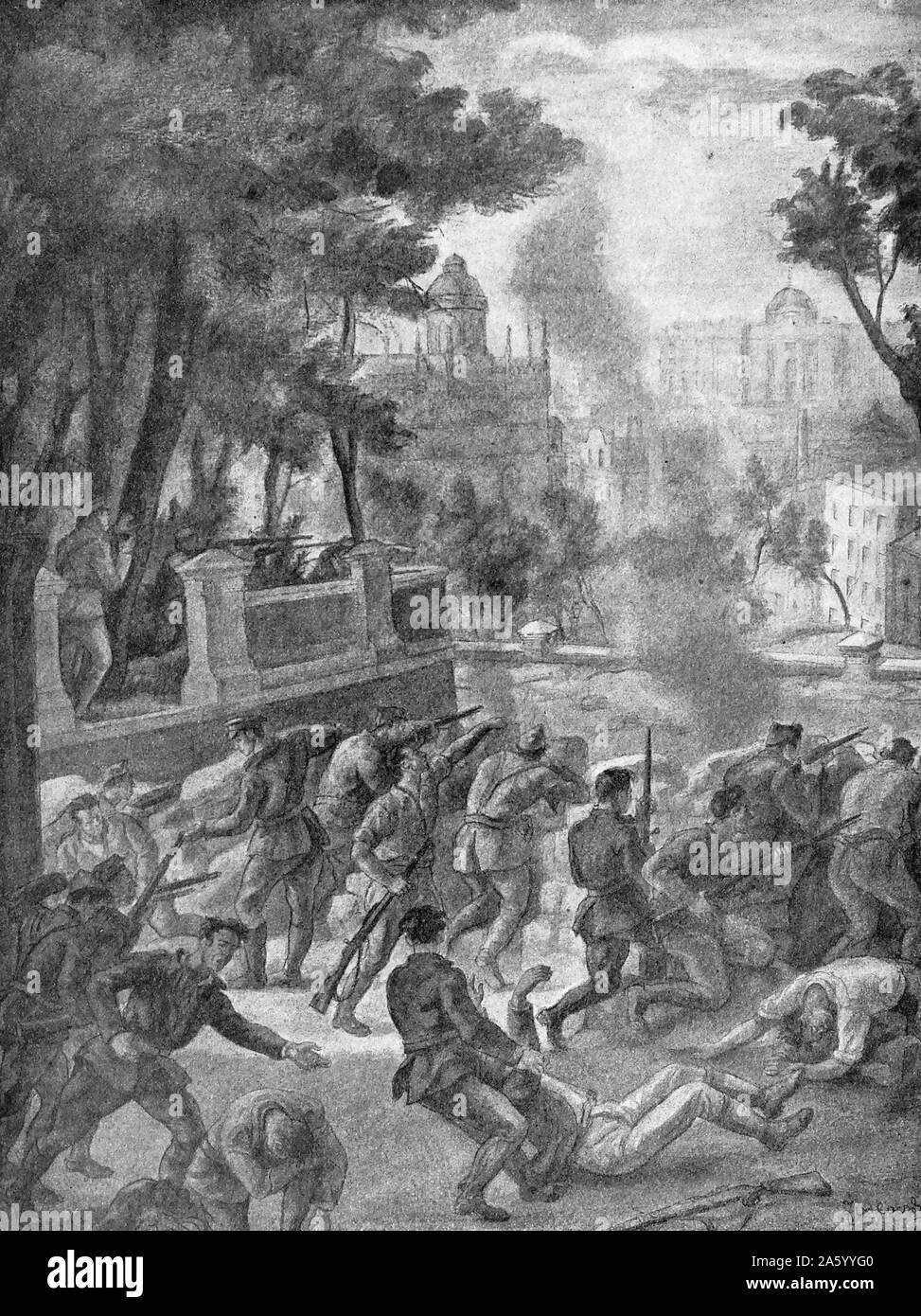 Soldiers illustration Black and White Stock Photos & Images - Alamy