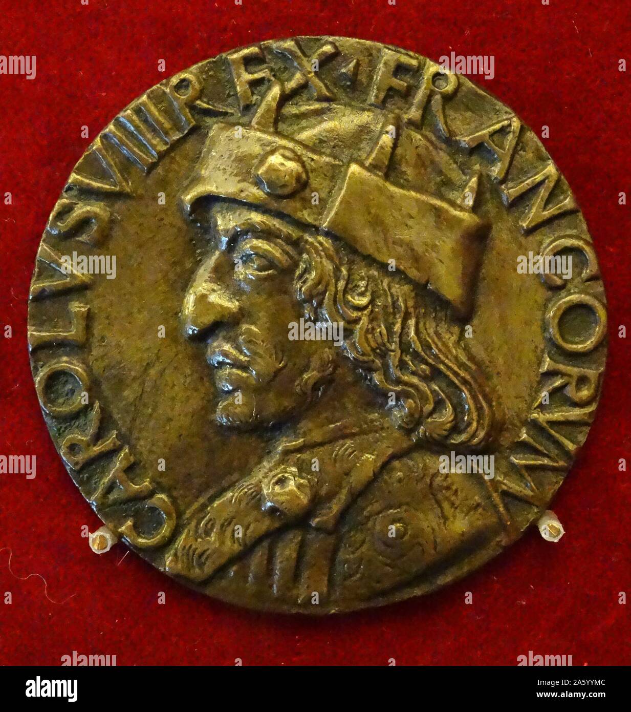 Plaque depicting King Charles VII of France (1403-1461). Dated 15th ...