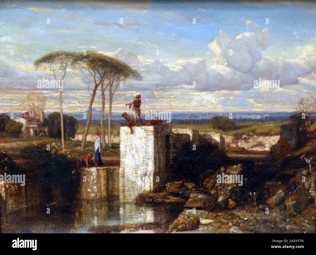 Painting titled 'A Well in the East' by Alexandre-Gabriel Decamps (1803 ...