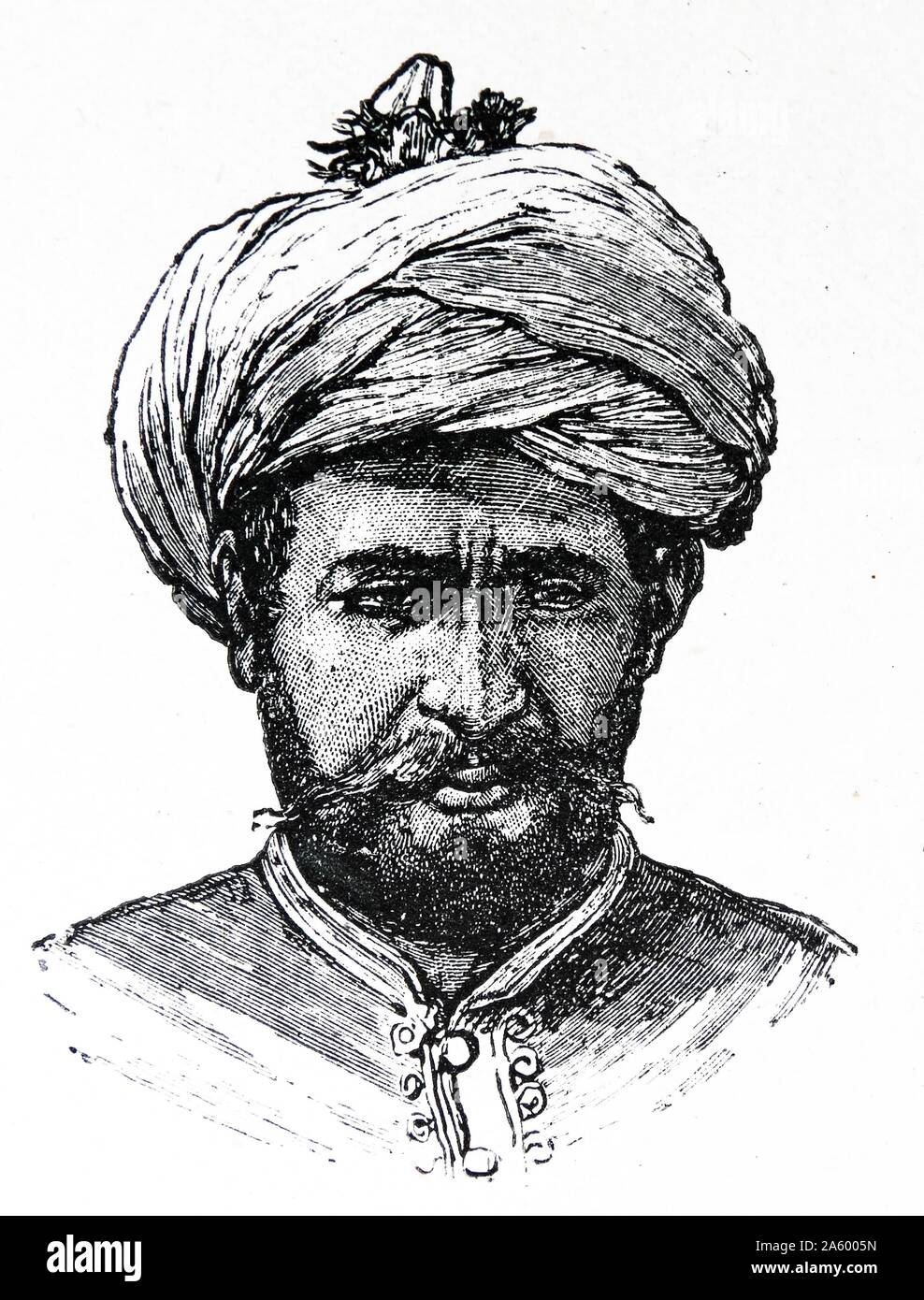 Portrait of Mohmand Chief of Lalpura Stock Photo - Alamy