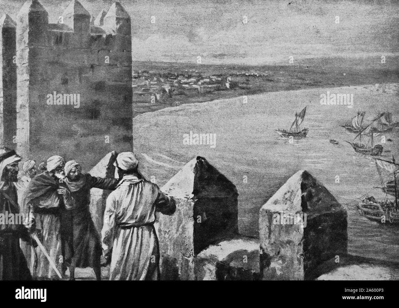 Painting depicting King Alfonso VII (1105-1157) of León and Castile in ...