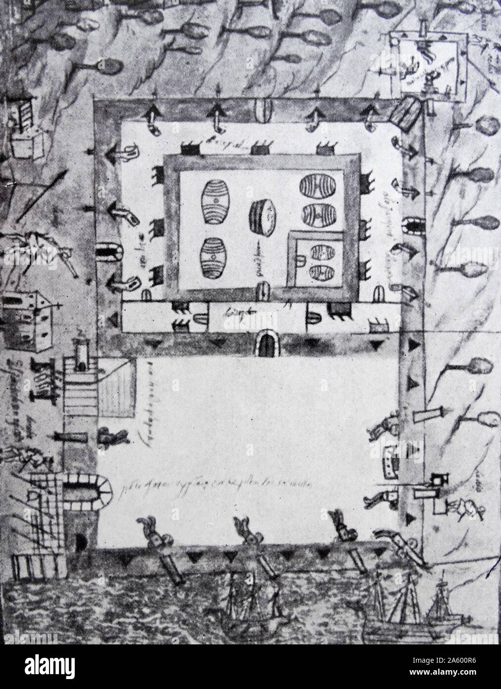 Plan of the Castillo de San Marcos, the oldest masonry fort in the ...