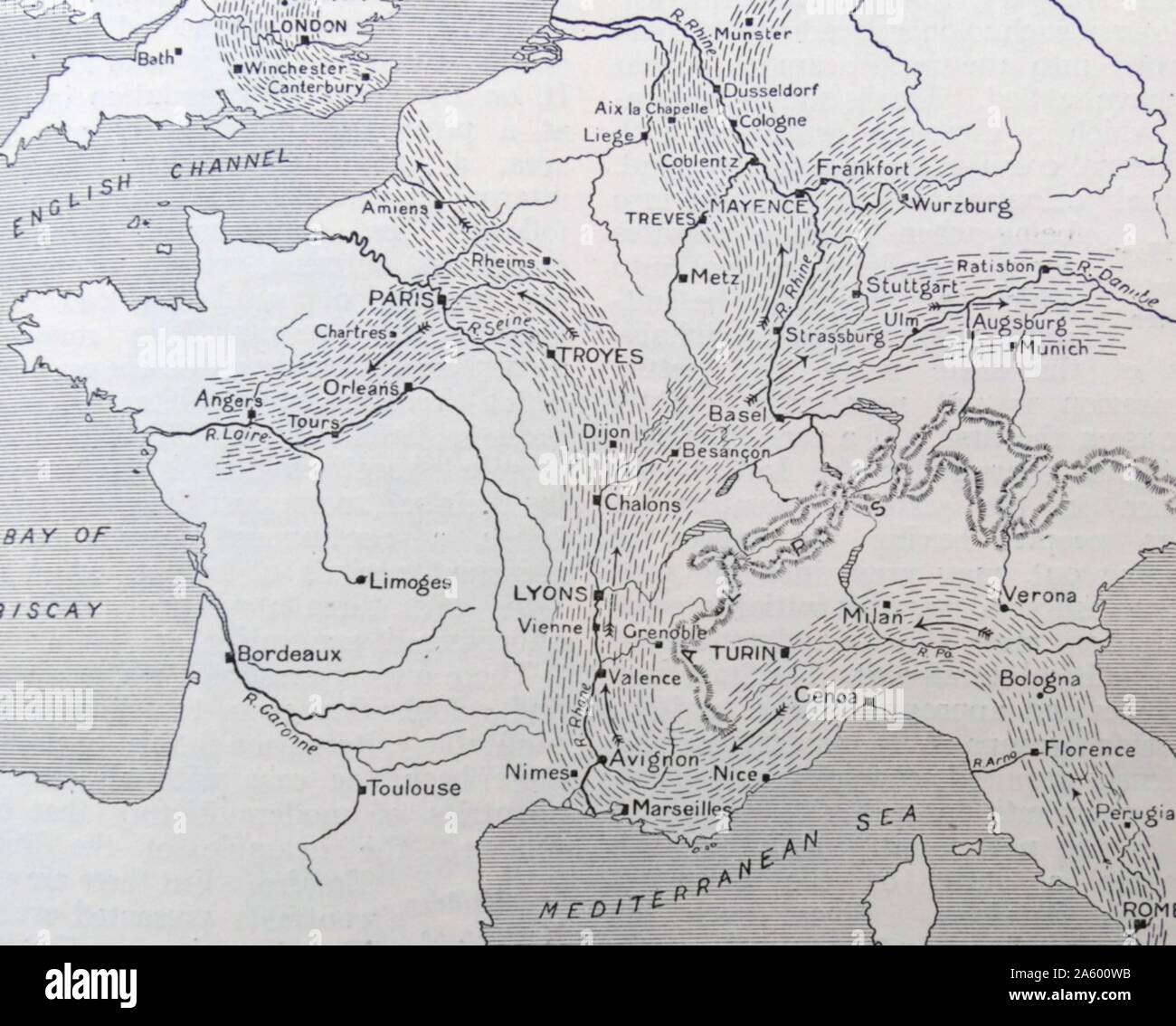 Europe 19th century map hi-res stock photography and images - Alamy