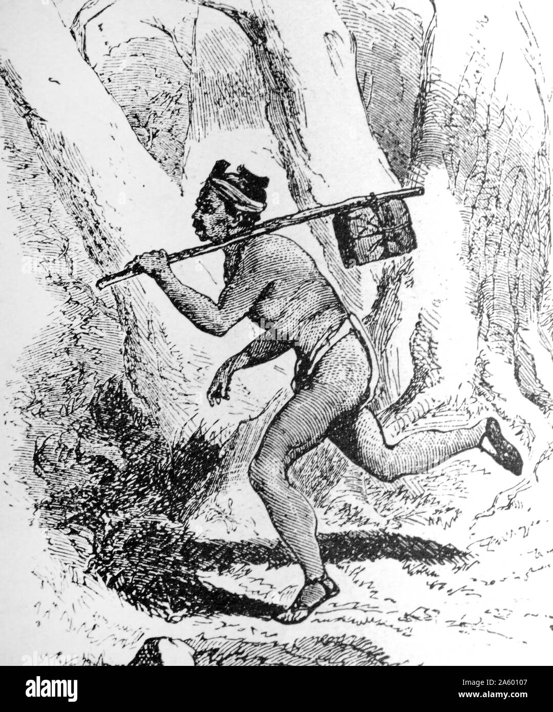 Messenger delivering letters in ancient Japan circa 1700 Stock Photo - Alamy