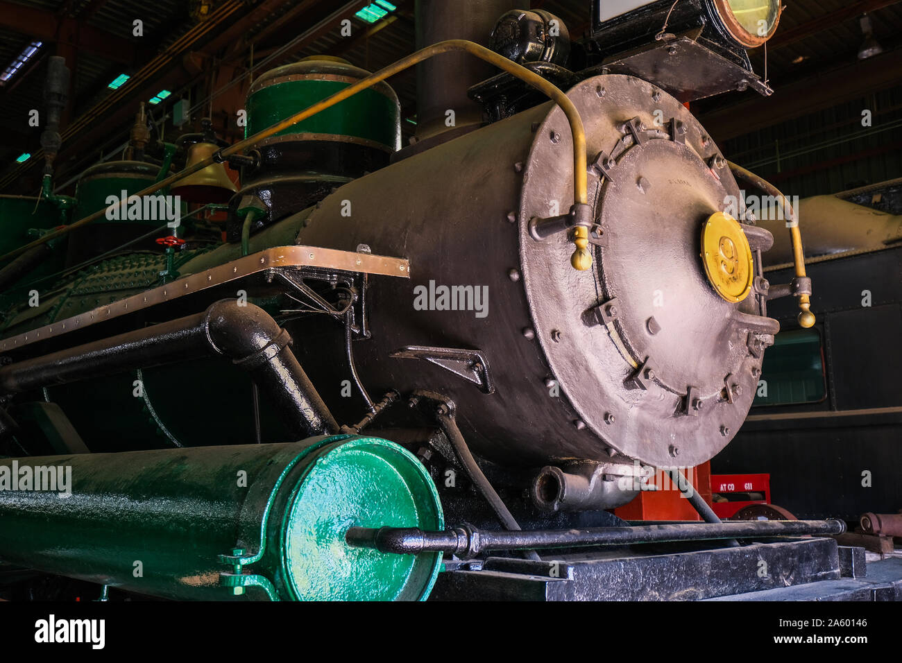 Old Number Nine Steam Engine Stock Photo - Alamy